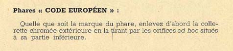les phares des Citroën DS et ID